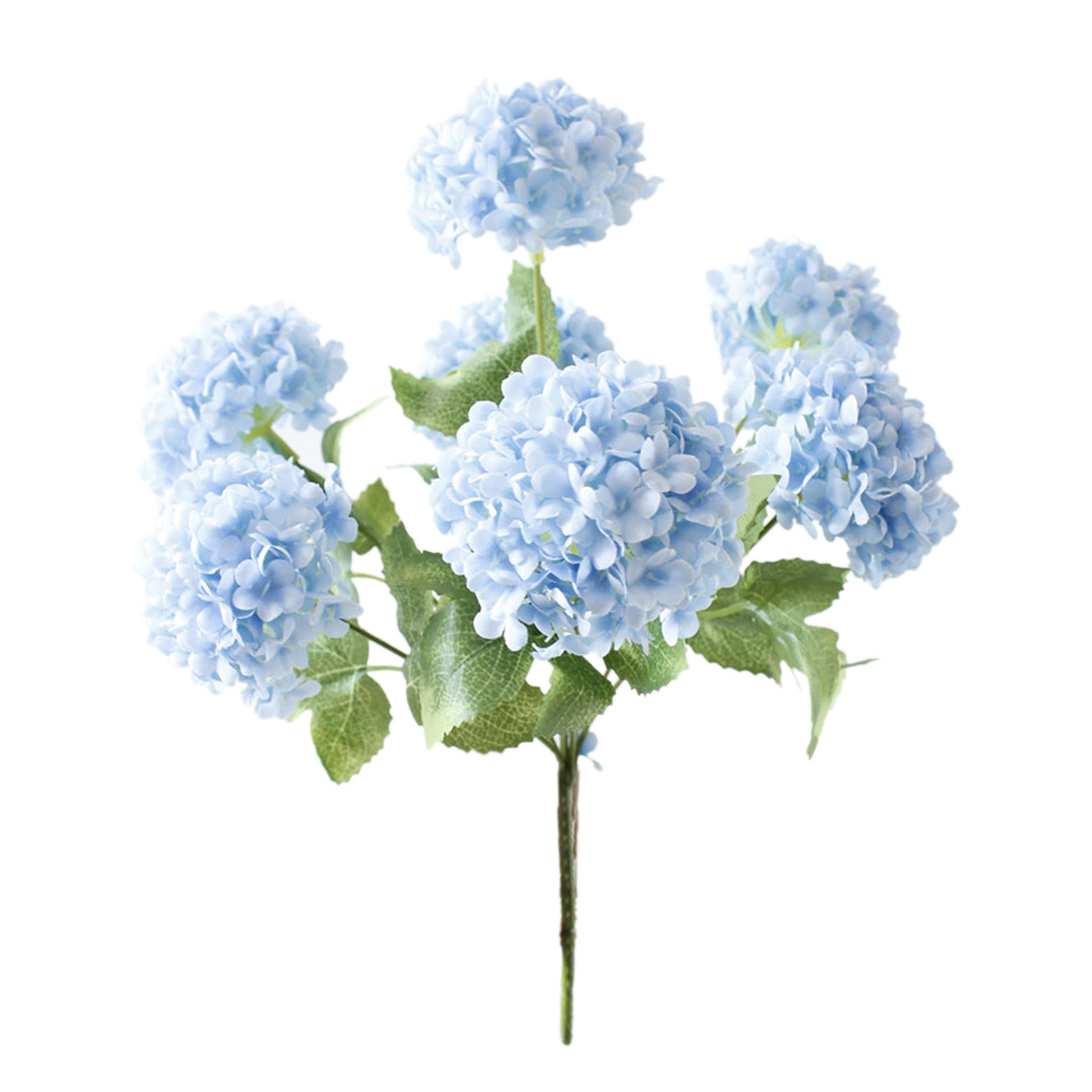Small Blue Hydrangea Bush Silk Flowers - VANRINA