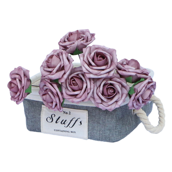 Dusty Purple Foam Roses Artificial Wedding Flowers - VANRINA