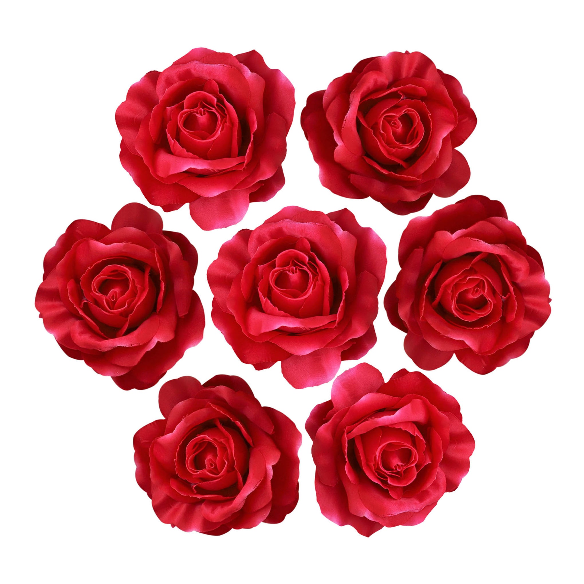 Extra Large Fake Silk Rose Heads 5 inches - VANRINA