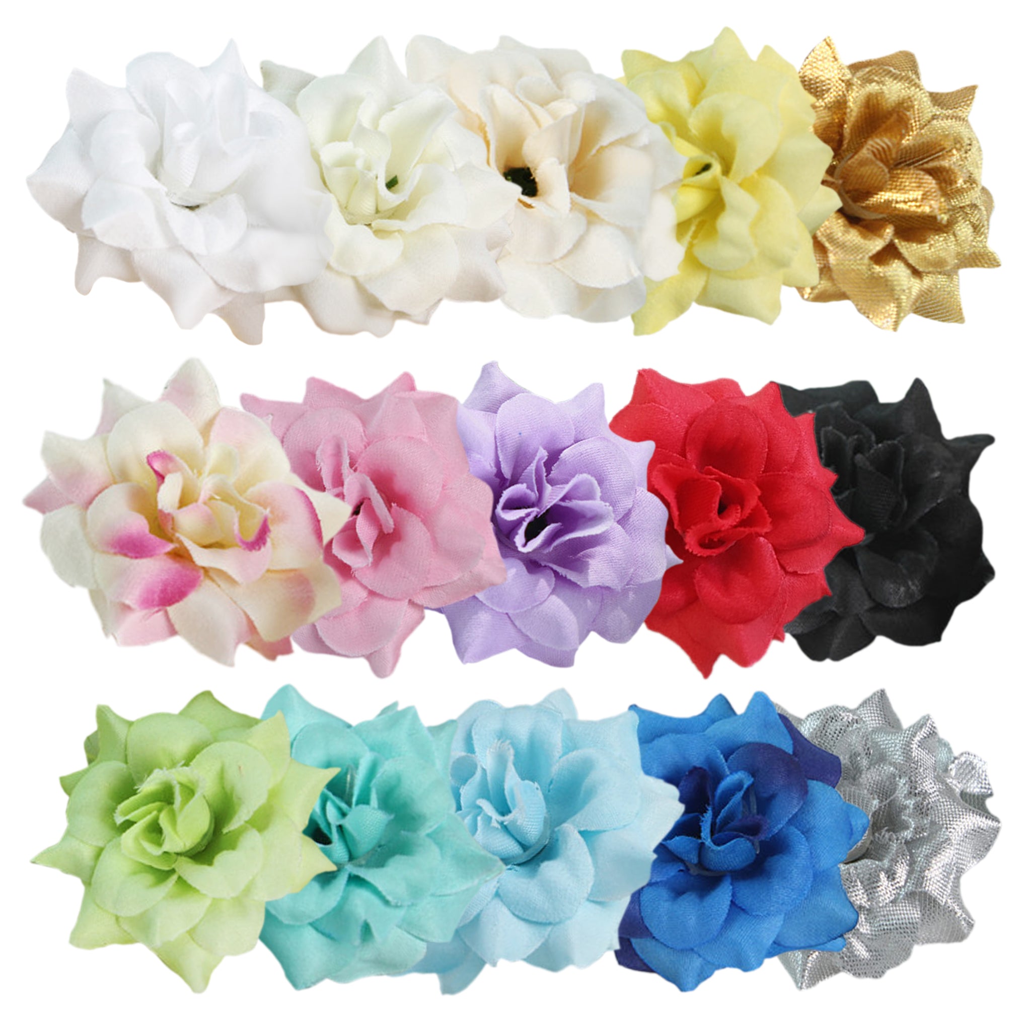 Small Silk Roses Flowers in Bulk Flocking Flowers 100 pcs for Hairpins ...