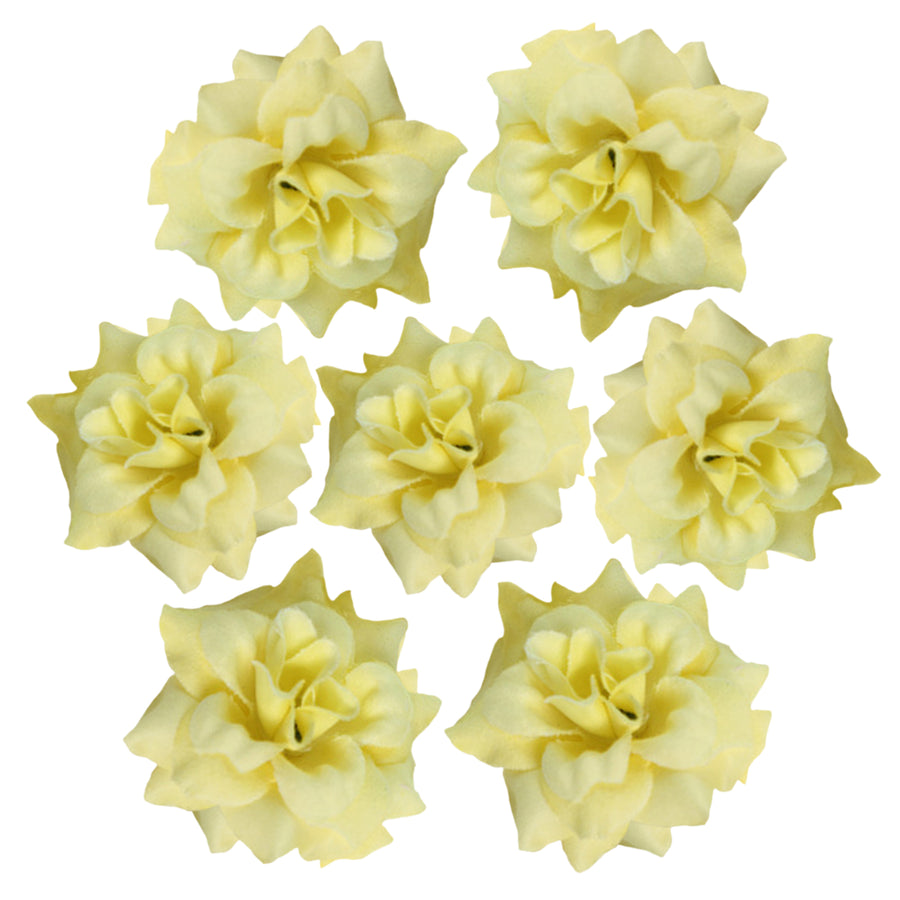 Small Silk Roses Flowers in Bulk Flocking Flowers 100 pcs for Hairpins ...