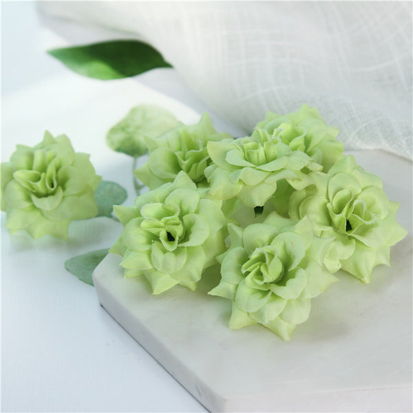 Small Silk Roses Flowers in Bulk Flocking Flowers 100 pcs for Hairpins ...