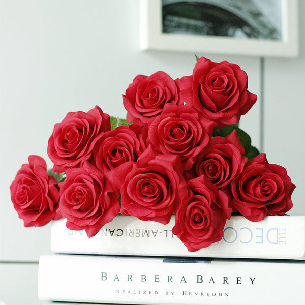Wholesale Flowers Real Touch Red Roses 100 pcs - VANRINA