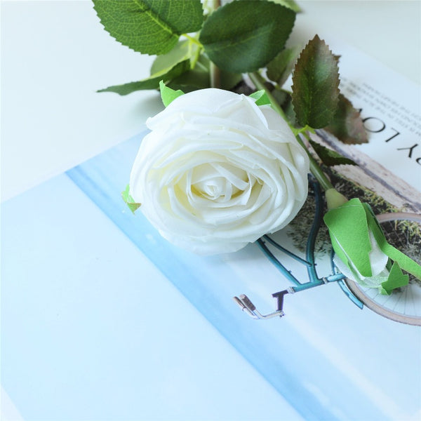 Real Looking Fake Flowers Realistic Cabbage Roses - VANRINA