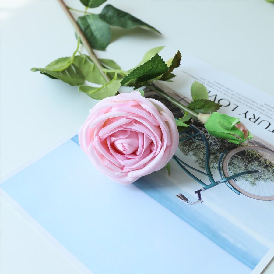 Real Looking Fake Flowers Realistic Cabbage Roses - VANRINA