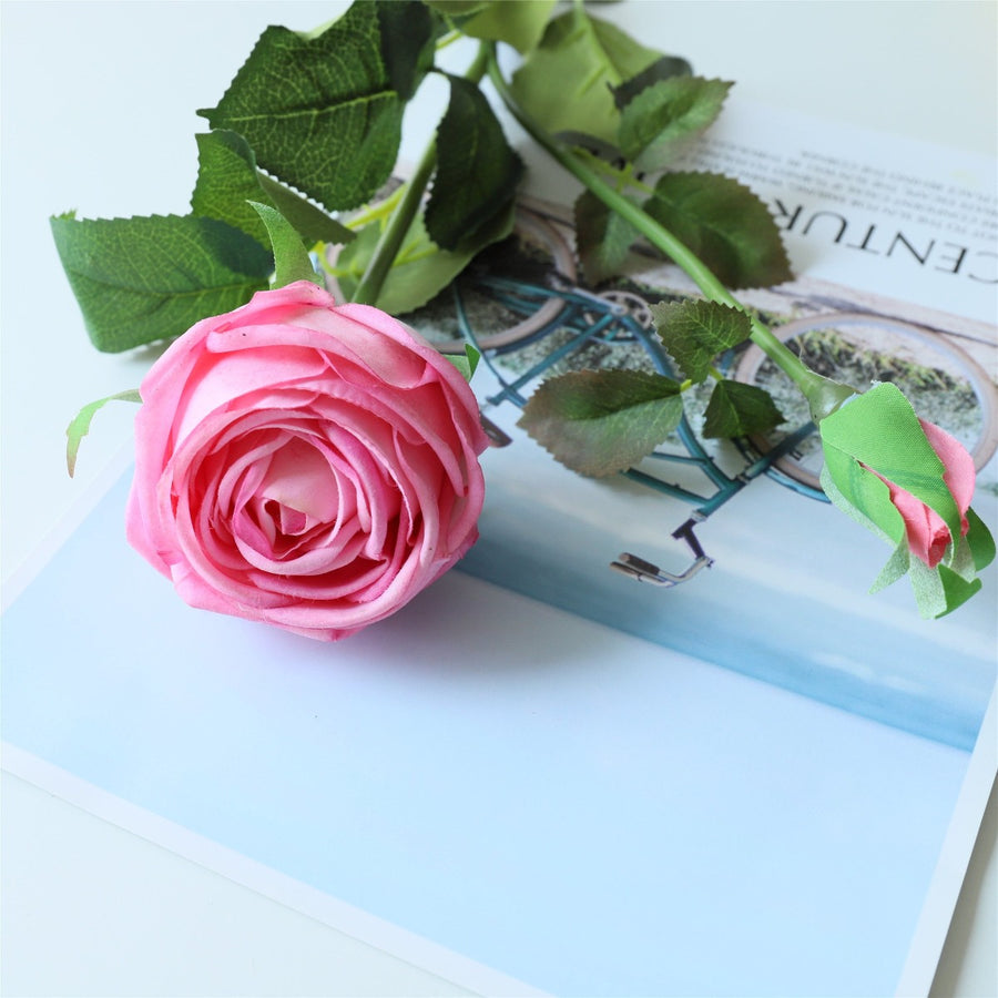 Real Looking Fake Flowers Realistic Cabbage Roses - VANRINA