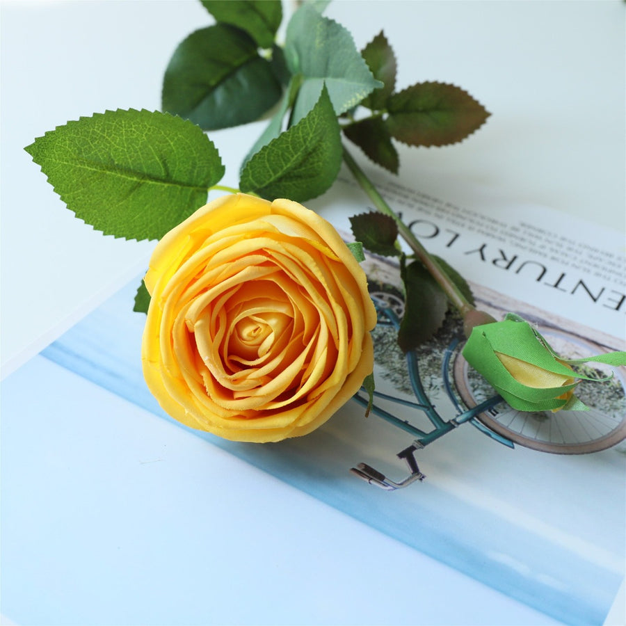 Real Looking Fake Flowers Realistic Cabbage Roses - VANRINA