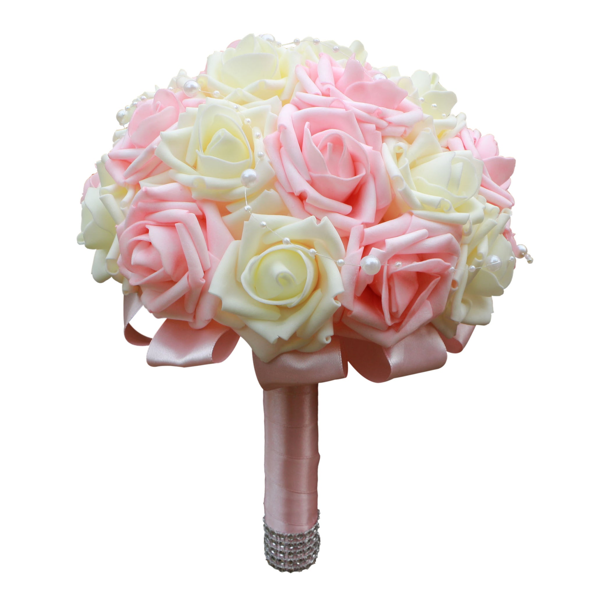 Light Pink and Ivory Flower Bridal Bouquet - VANRINA