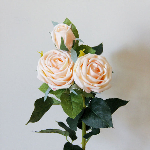 Champagne Roses Artificial Spray Flowers - VANRINA